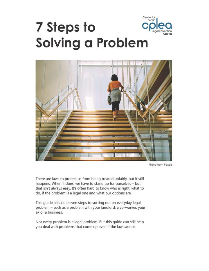 Seven Steps to Solving a Legal Problem - CPLEA.CA