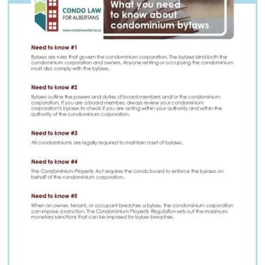 Condo Law – Bylaws – CPLEA.CA
