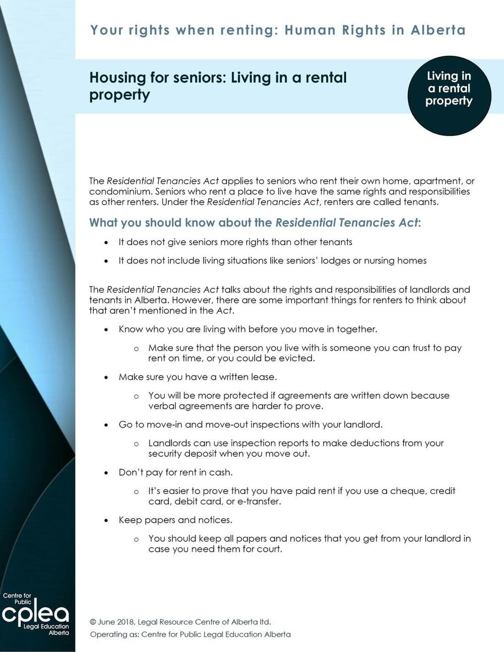 Your Rights When Renting - Housing for Seniors: Living in a Rental ...